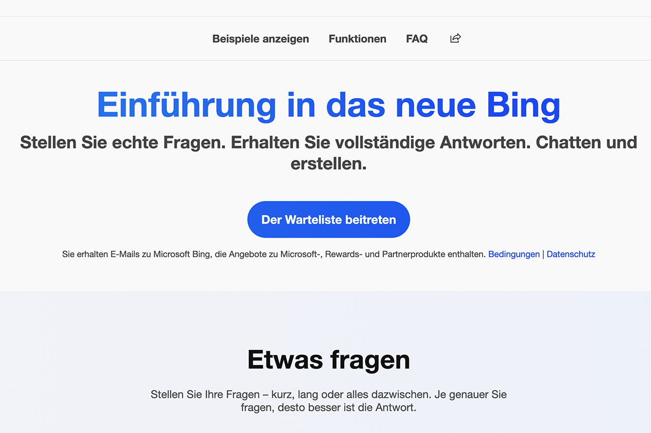 Bing und künstliche Intelligenz. Entdecke die Zukunft!